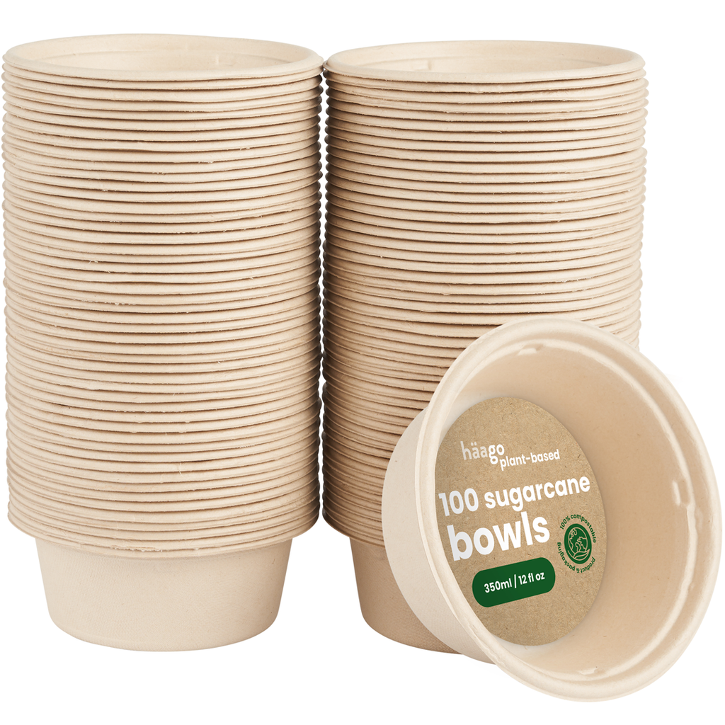 Round Sugarcane Bowls - 13cm (5") (350ml) – Matana